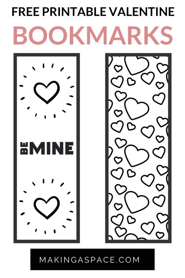 Valentine Coloring Bookmark Printable (3 Designs) - Making A Space